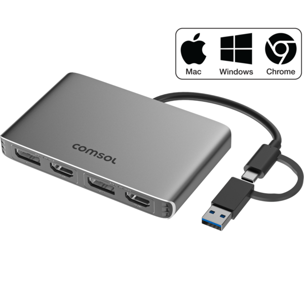 USB-C to Dual 4K HDMI Universal Monitor Adapter