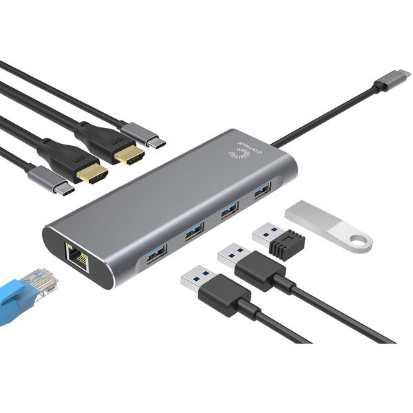 USB-C to Dual 4K HDMI Monitor 10 Port Dock