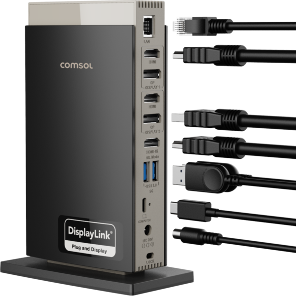USB-C Universal Triple HDMI/DP Monitor 14 Port Docking Station